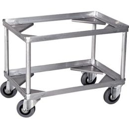 Gmoehling Fahrgestell f&uuml;r Transportk&auml;sten Typ 3, bis 200 kg, Lenk- und Bockrollen, Vollgummi-R&auml;der, L 575 x B 370 x H 440 mm, Stahl verzinkt