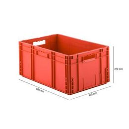 Sch&auml;fer Shop Euro Box Serie MF 6270, aus PP, Inhalt 52 L, Durchfassgriff, rot