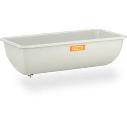 Sp&uuml;lwanne CEMO aus GFK, schlag- und kratzfest,L 1005 B 550 x H 330 mm, mit Ablaufanschluss, 100 I