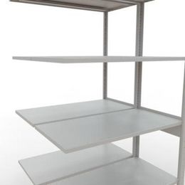 SCHULTE LAGERTECHNIK - Stecks.Doppelanbauregal Typ 150 - 2500x1000x500 mm, 2x6 B&ouml;den
