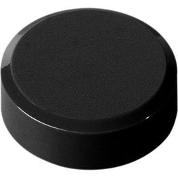 Rundmagnete Maul, Kunststoff & Metall, Feinstruktur, Haftkraft 600 g, &oslash; 29 x 11 mm, schwarz, 20 St&uuml;ck