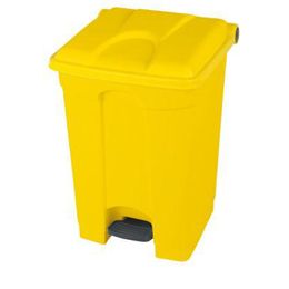 Tretabfallsammler aus Polyethylen 70 l, gelb