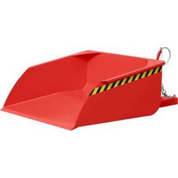 Bauer Staplerschaufel BSI 50, Seilzug-Entriegelung, L 1810 &times; B 1330 &times; H 710 mm, 0,5 m&sup3;, bis 750 kg, Stahl lackiert, feuerrot