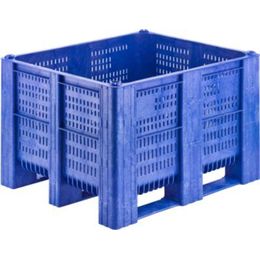 Palettenbox, perforiert, 620 l, blau