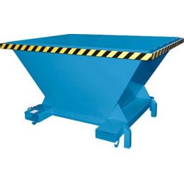 Bauer SBT Bef&uuml;lltrichter, Stahlblech, St&uuml;tzf&uuml;&szlig;e, Einfahrtaschen, lackiert, L 1320 x B 1710 x H 990 mm, lichtblau RAL 5012