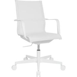Topstar Bürostuhl Sitness Life 40, mit Armlehnen, 3D-Mechanik, Flachsitz, Netzrücken, weiß/weiß