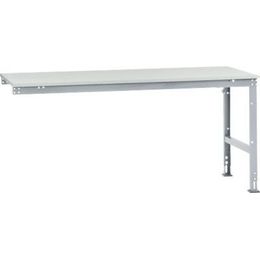Manuflex Ansatztisch UNIVERSAL Standard, Tischplatte Kunststoff, 2000x1000, alusilber