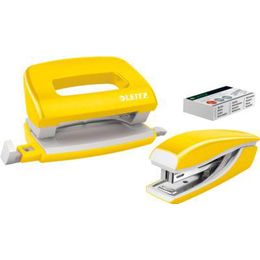 Leitz Heftger&auml;t + Locher WOW 5561 SET, gelb