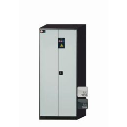 Chemikalienschrank ASECOS CS-CLASSIC, Fl&uuml;gelt&uuml;ren, Front Lichtgrau, B 810 x T 520 x H 1950 mm