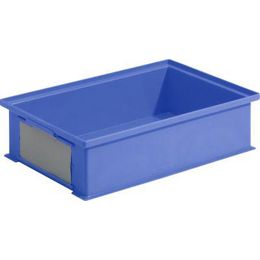 Sch&auml;fer Shop Stapelkasten SSI Sch&auml;fer 14/6-2H, Volumen 12 l, bis 20 kg, mit Griffmulde, L 465 x B 314 x H 120 mm, Polypropylen, blau