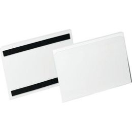 Etikettentasche Durable Hard Cover, magnetisch, scannertauglich, A5 quer, PET-Hartfolie, transparent