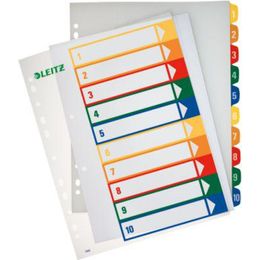 Leitz&reg; &Uuml;berbreite Kunststoffregister, Zahlen-Register, Zahlen 1-10, Nr. 1293
