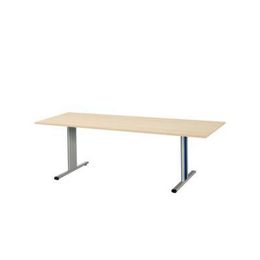 Sch&auml;fer Shop Sch&auml;fer Shop Select Besprechungstisch Planova Basic, Rechteck, T-Fu&szlig;, B 2000 x T 800 x H 717 mm, Ahorn/wei&szlig;aluminium RAL 9006