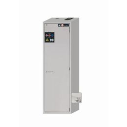 Sicherheitsschrank Typ 90 ASECOS S-CLASSIC-90, Fl&uuml;gelt&uuml;r mit T&uuml;rfeststellanlage, Anschlag rechts, Front Lichtgrau, B 596 x T 616 x H 1968 mm