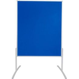 Moderationstafel Franken Pro Line, Hoch- & Querformat, beidseitig verwendbar, B 1200 x H 1500 mm, Filzoberfl&auml;che blau