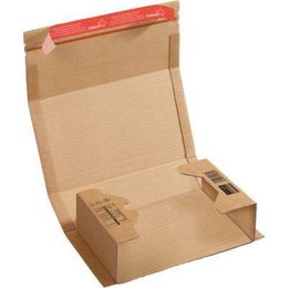 Colompac Wickelverpackung CP 020, mit Selbstklebeverschluss, Wellpappe, braun, B 328 x T 200 x H 80 mm (B5), 20 St&uuml;ck
