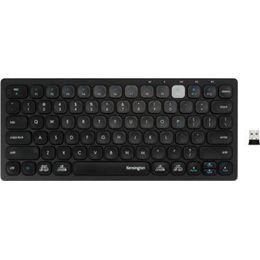 Tastatur Kensington Multi-Device Dual Wireless, kompakt, bis zu 3 Endger&auml;te, kabellos, Windows & Mac, B 310 x T 140 x H 35 mm, schwarz