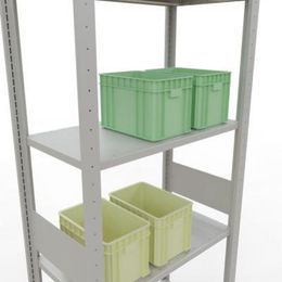 SCHULTE LAGERTECHNIK - Stecks.Grundr. mit L&auml;ngenriegel - 3000x750x400 mm, Typ 150 kg