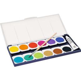 Staedtler Farbkasten Noris Club&reg; 888, Leicht mischbare Wasserfarben, 12 auswechselbare T&ouml;pfchen