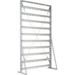 St&auml;nderregal, 1-seitig best&uuml;ckbar, 10 Reihen, ohne Sichtlagerk&auml;sten, B 1145 x T 400 x H 1950 mm, Stahl, anthrazitgrau RAL 7016