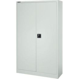 Sch&auml;fer Shop Sch&auml;fer Shop Select Materialschrank, abschlie&szlig;bar, 4 verzinkte B&ouml;den, 5 OH, B 1200 x T 400 x H 1935 mm, Stahl, lichtgrau/lichtgrau