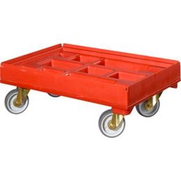 Sch&auml;fer Shop Transportroller f&uuml;r Beh&auml;lter 610 x 410 mm, rot
