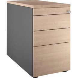Sch&auml;fer Shop Sch&auml;fer Shop Genius Standcontainer 1336, mit Griffnut, B 435 x H 717 mm, anthrazit/Eiche-Dekor