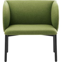 Leyform LIV Empfangssessel, Stahlrohrgestell, Stoffbezug, B 730 x T 620 x H 740 mm, moosgr&uuml;n