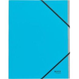 Leitz&reg; Sammelmappe Recycle, A4, 6 F&auml;cher mit Blanko-Taben, Inhaltsverzeichnis, Gummibandverschluss, 100 % recycelbar, Karton, blau