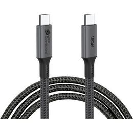 USB 4.0 Lade/-Datenkabel Good Connections, USB-C an USB-C, Leistung 100 W, bis 20 Gbit/s, L&auml;nge 1 m, schwarz