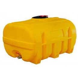 CEMO PE-Fass, kofferf&ouml;rmig, Polyethylen, 2"&shy;IG&shy;Anschluss, Dom mit Klappdeckel &oslash; 380 mm, mit Schwallwand, gelb, B 1350 x T 1900 x H 1170 mm, 2000 l