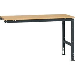 Manuflex Ansatztisch UNIVERSAL Standard, 1500 x 800 mm, Multiplex natur, anthrazit