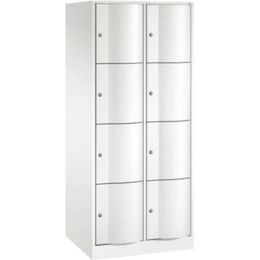 C+P Schlie&szlig;fachschrank Resisto, 2 Abteile, 8 F&auml;cher, B 772 x T 640 x H 1950 mm, Verkehrswei&szlig;