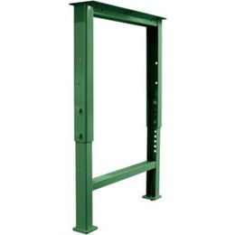 Sch&auml;fer Shop Sch&auml;fer Shop Select Fu&szlig;gestell f&uuml;r Arbeitsplatte, h&ouml;henverstellbar, T 665 x H 585-956 mm, resedagr&uuml;n RAL 6011