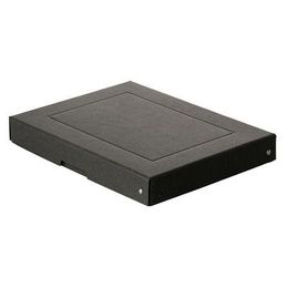 Archivbox Falken PURE Box Black A4, f&uuml;r bis zu 500 Blatt, mit Beschriftungsfeld, L 320 x B 240 x F&uuml;llh&ouml;he 40 mm, Blauer Engel, FSC&reg;-Pappe, schwarz