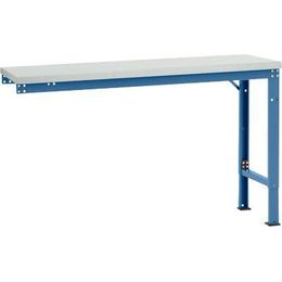 Manuflex Ansatztisch UNIVERSAL Spezial, 1500 x 800 mm, Kunststoff lichtgrau, brillantblau
