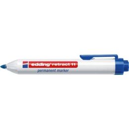 Edding retract 11 Permanentmarker, ohne Kappe, mit Druckmechanik, 1 St&uuml;ck, blau