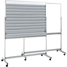 Mobile Planungstafel EICHNER, f&uuml;r 45 Auftragstaschen, B 1550 x T 640 x H 1945 mm