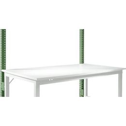 Manuflex Aufbauportal, niedrig, Grundtisch STANDARD Arbeitstisch/Werkbank UNIVERSAL/PROFI, resedagr&uuml;n