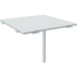 Verkettungsplatte ALICANTE, Volleck, B 800 x T 800 mm, mit St&uuml;tzfu&szlig;, h&ouml;henverstellbar, lichtgrau
