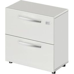 Sch&auml;fer Shop Sch&auml;fer Shop Select H&auml;ngeregisterschrank LOGIN, 2 Sch&uuml;be, abschlie&szlig;bar, B 800 x T 420 x H 788 mm, lichtgrau/lichtgrau