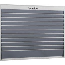 EICHNER Stecktafel f&uuml;r Baupl&auml;ne, 10 Schienen