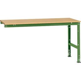Manuflex Ansatztisch UNIVERSAL Standard, Tischplatte Multiplex, 1750x1000, resedagr&uuml;n