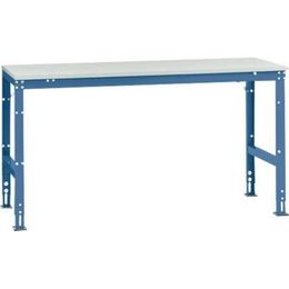 Manuflex Grundtisch UNIVERSAL Standard, Tischplatte Melamin, 1750x800, brillantblau