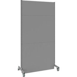 Sch&auml;fer Shop Sch&auml;fer Shop Select Schallschutz Stellwand, mobil, Grundfeld, mit 2 F&uuml;&szlig;en & Doppelrollen, B 1250 x T 740 x H 2500 mm, staubgrau RAL 7037