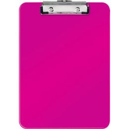Leitz&reg; Klemmbrett WOW 3971, DIN A4, Polystyrol, mit Aufh&auml;nge&ouml;se, pink