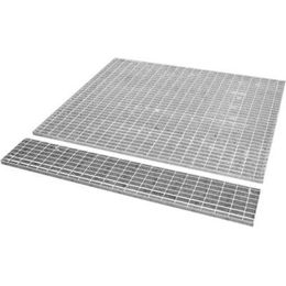 Bauer Gitterrost f&uuml;r Edelstahlauffangwannen Typ VAW-1000, bis 1000 kg/m&sup2;, B 1435 &times; T 1435 &times; H 30 mm, Edelstahl 1.4571