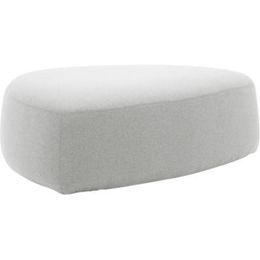 Polsterm&ouml;bel Leyform GOGO Pouf, gro&szlig;, oval, B 1240 x T 1090 x H 440 mm, mit Gleitern, Stoffbezug, hellgrau