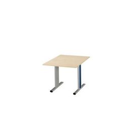 Sch&auml;fer Shop Sch&auml;fer Shop Select Besprechungstisch Planova Basic, Quadrat, T-Fu&szlig;, B 1000 x T 1000 x H 717 mm, Ahorn/wei&szlig;aluminium RAL 9006