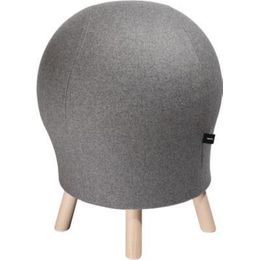 Topstar Hocker Sitness Alpine, mit integriertem Gymnastikball, Bezug 75 % Schurwolle, hellgrau